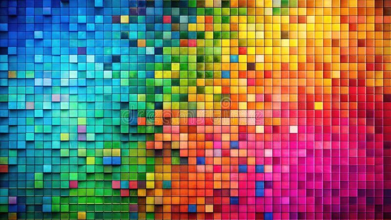 Vibrant Abstract Pixel Art Square Tile Background 219 Aspect Ratio ...