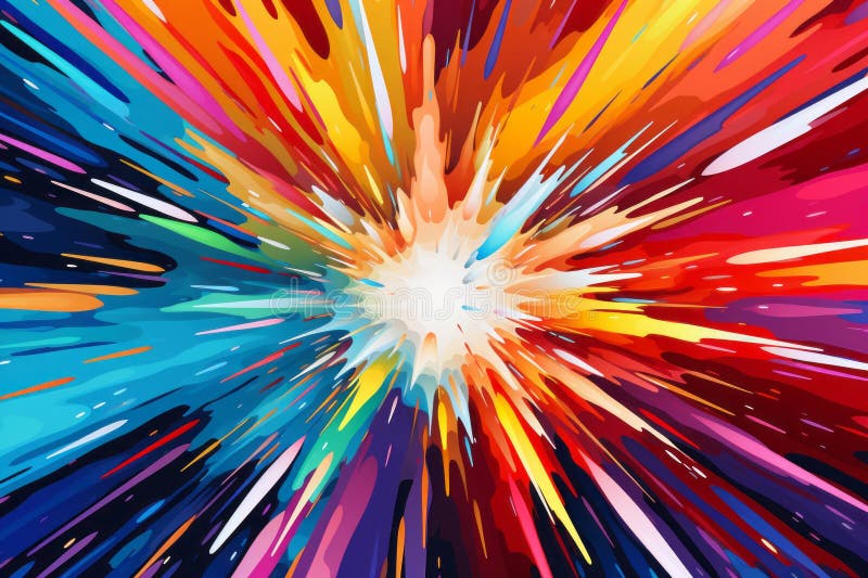 Vibrant Abstract Pop Art Explosion Captivates with Colors, Generative ...