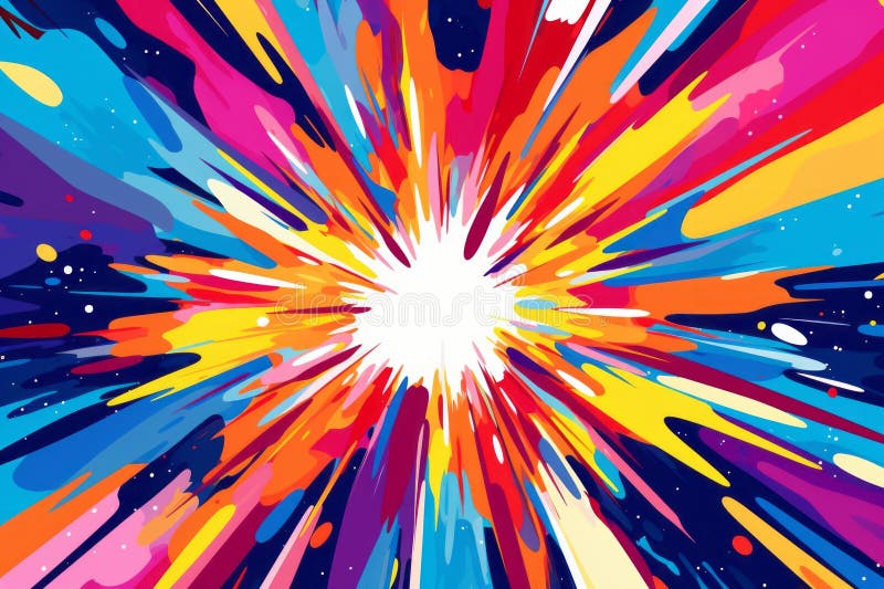 Vibrant Abstract Pop Art Explosion Captivates with Colors, Generative ...