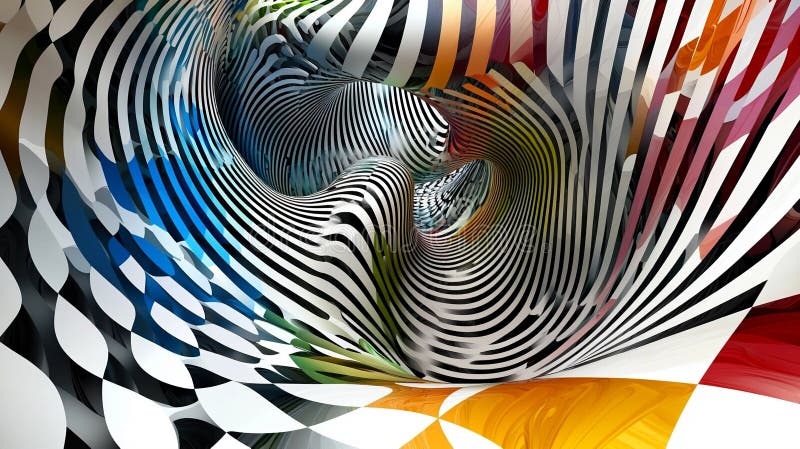 Vibrant Abstract Psychedelic Background Featuring Fluid Optical ...