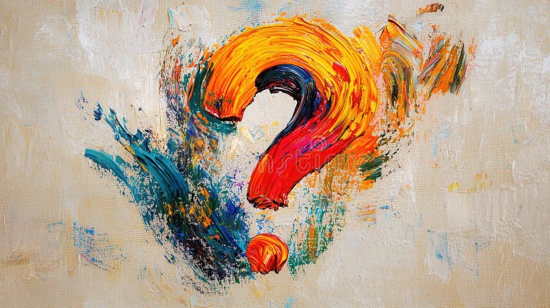 Vibrant Abstract Question Mark Design for Creative Expression and ...