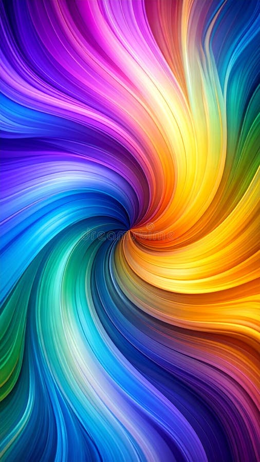Vibrant Abstract Rainbow Swirl Background with Dynamic Flowing Gradient Colors Stock Photo ...