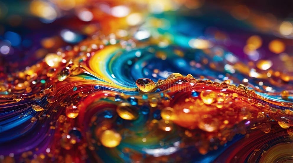 Vibrant Abstract Rainbow Wave Background with Glitter — Fluid Design ...