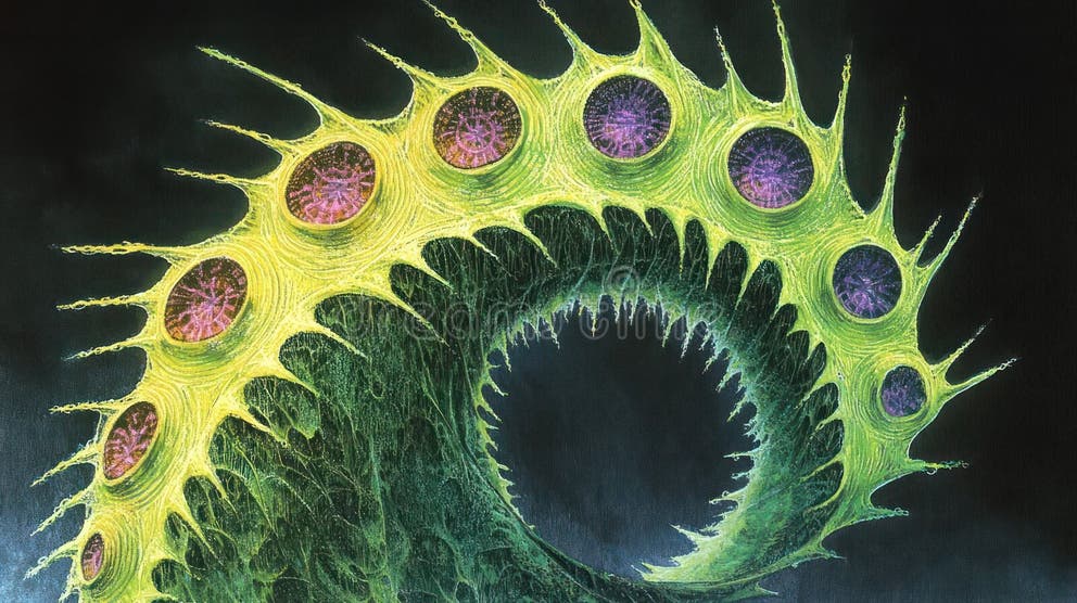 A Vibrant, Abstract Representation of a Biological Structure with ...