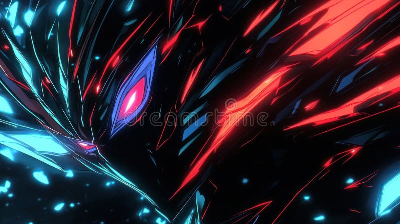 A Vibrant, Abstract Representation of a Creature or Entity with ...