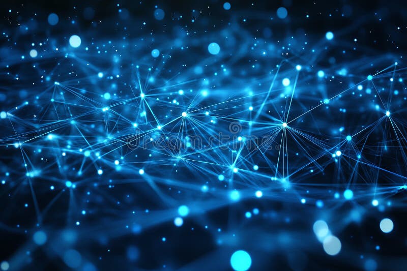 A Vibrant Abstract Representation of Network Showcasing Massive Flow of ...