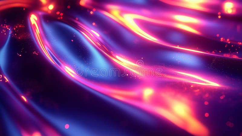 A Vibrant Abstract Ripple Pattern with Glowing Lights and Colors in ...