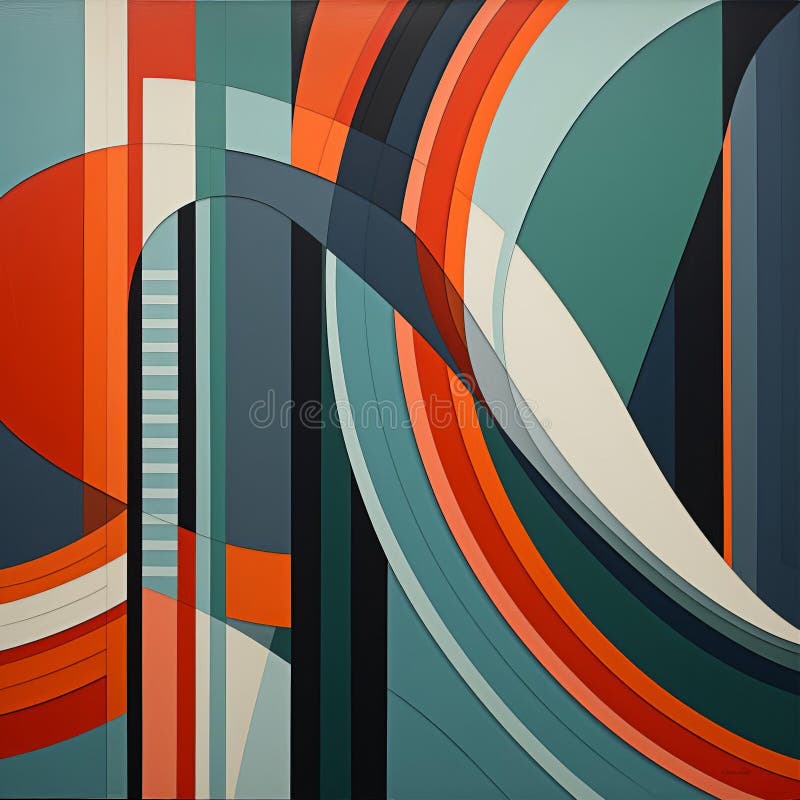 Vibrant Abstract Rug Design Inspired by Modular Constructivism Stock ...