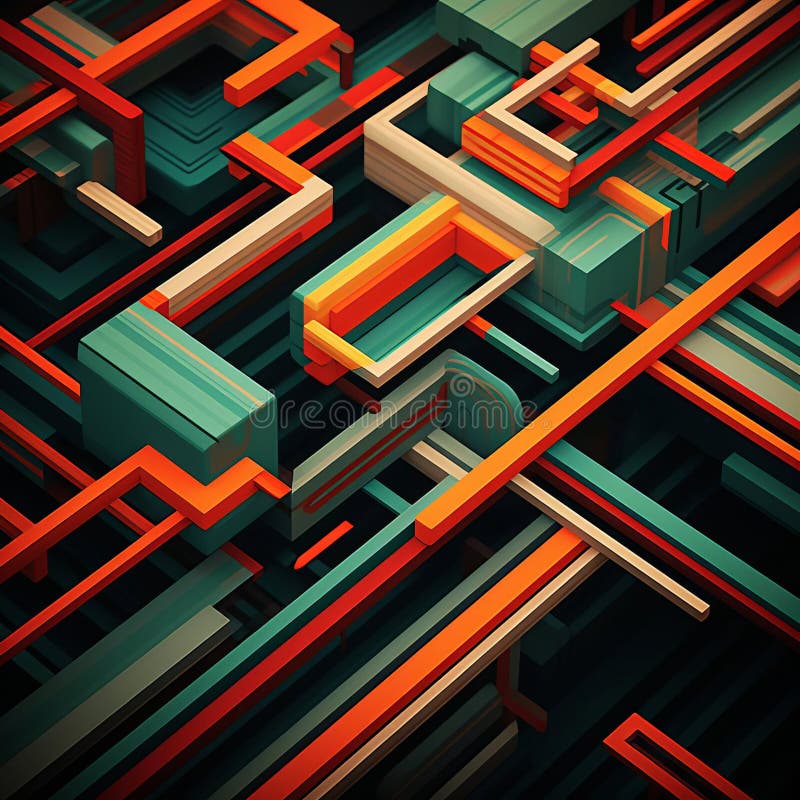 Vibrant Abstract Rug Depot with Modular Constructivist Designs Stock ...