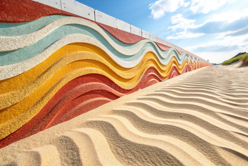 Vibrant Abstract Sand and Wavy Pattern - Coastal and Beach Texture with ...