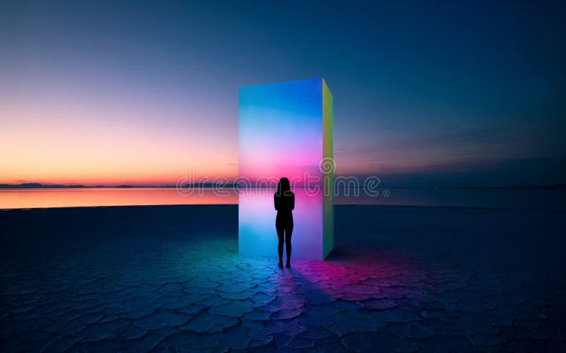 A Vibrant and Abstract Scene with a Spherical Object in the Center that ...