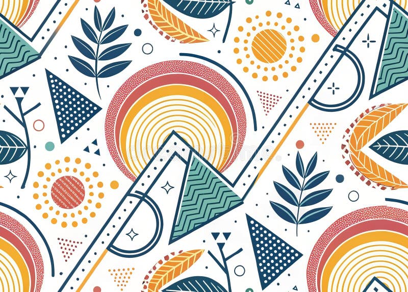 Vibrant Abstract Science Pattern for Research Posters and Backgrounds a ...