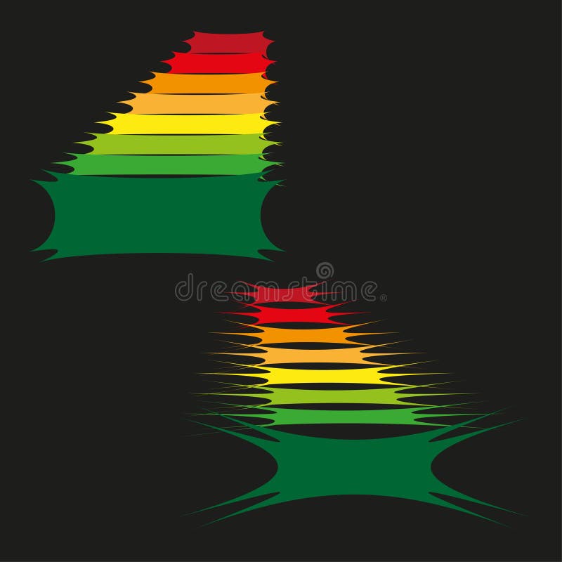 Vibrant Abstract Shape. Colorful Wave Motion. Striped Vector Texture ...