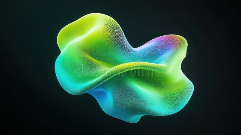 Vibrant Abstract Shape with Smooth Curves and Gradients Evokes Sense of ...