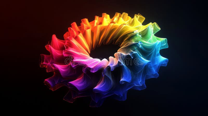 Vibrant Abstract Shapes on a Dark Background a Stunning 3d Render ...
