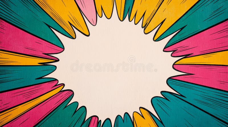 Vibrant Abstract Shapes in Pop Art Style Collage with Bold Colors and ...