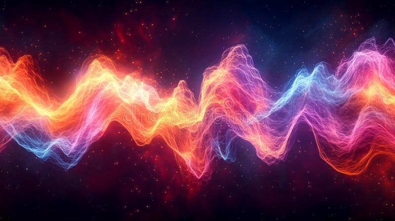 Abstract Sound Waves. Music Equalizer Effect. Colorful Frequencies on ...