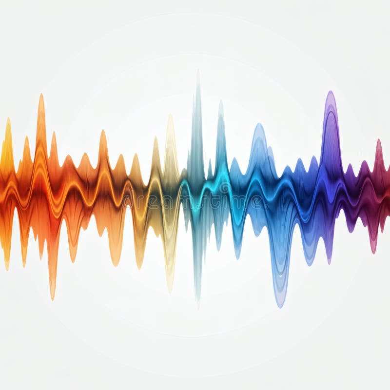 Vibrant Abstract Sound Waves in Rainbow Colors Flowing Smoothly on ...