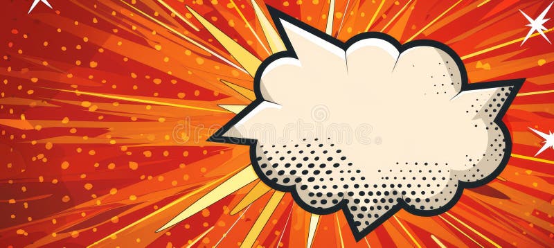 Vibrant Abstract Speech Bubble in Comic Panel Captures Attention with ...