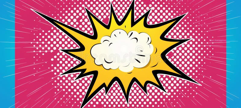 Vibrant Abstract Speech Bubble in Comic Panel Commands Attention with ...