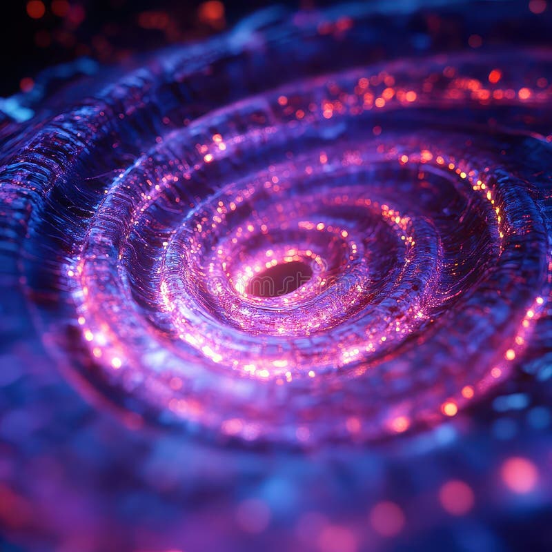 Abstract Spiral Design with Vibrant Colors and Glowing Effect Stock ...