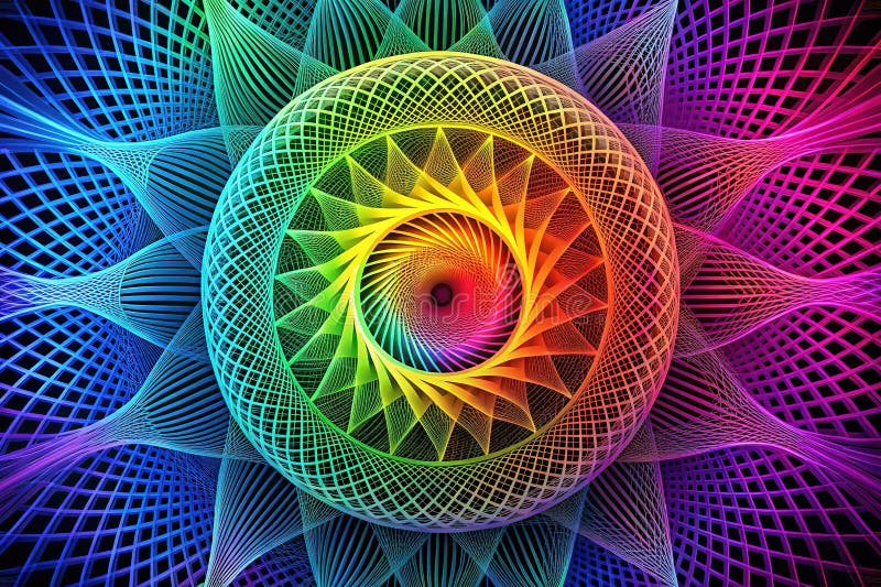 Vibrant Abstract Spirograph Background Design a Professional Colorful ...