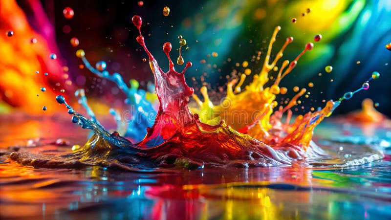 Vibrant Abstract Splash Background Dynamic Fluid Art with Exploding ...
