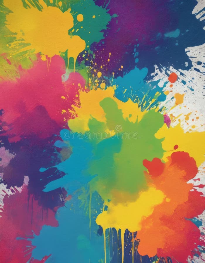 Vibrant Abstract Splatter Art with Bold Colors Stock Photo - Image of ...