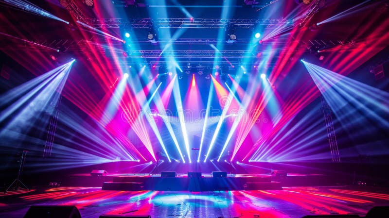 Vibrant and Abstract Stage Lighting with Colorful Beams and Patterns ...