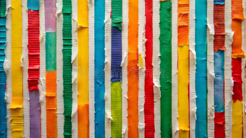Vibrant Abstract Stripes a CloseUp of Layered Worn Adhesive Strips on ...