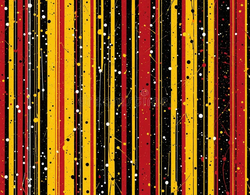 Vibrant Abstract Stripes and Paint Splatters Background Red Yellow ...