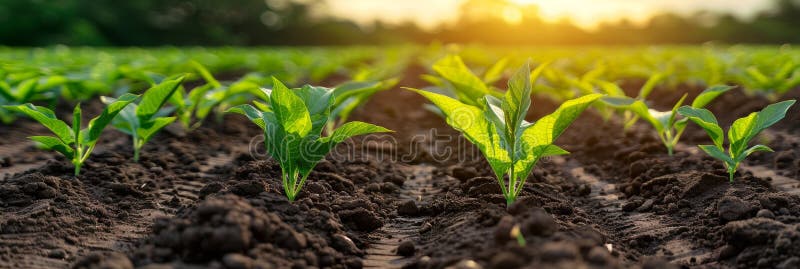 Vibrant Abstract Summer Plantation Landscape Illustration for Unique ...