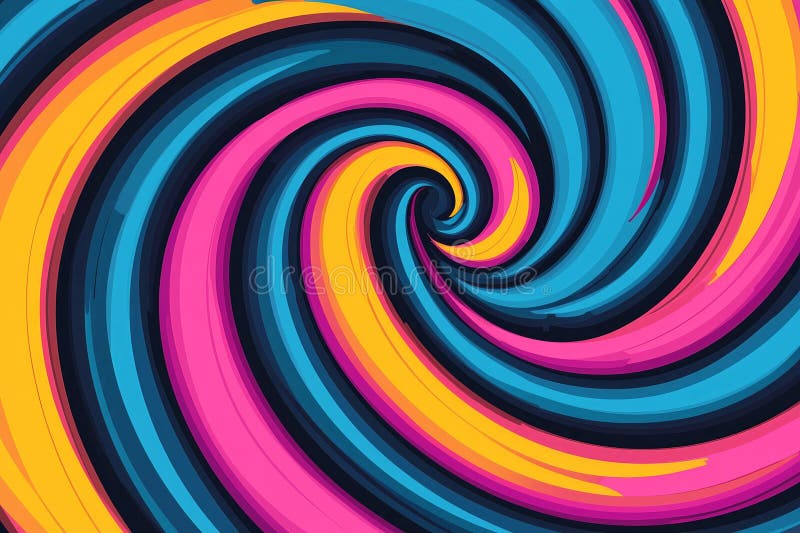 Vibrant Abstract Swirl in Bold Colors Stock Illustration - Illustration ...