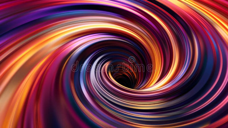 A Vibrant, Abstract Swirl of Colors Creates a Hypnotic Spiral Effect ...