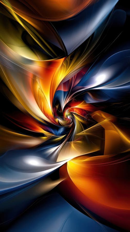 A Vibrant Abstract Swirl of Colors Creating a Dynamic and Energetic ...