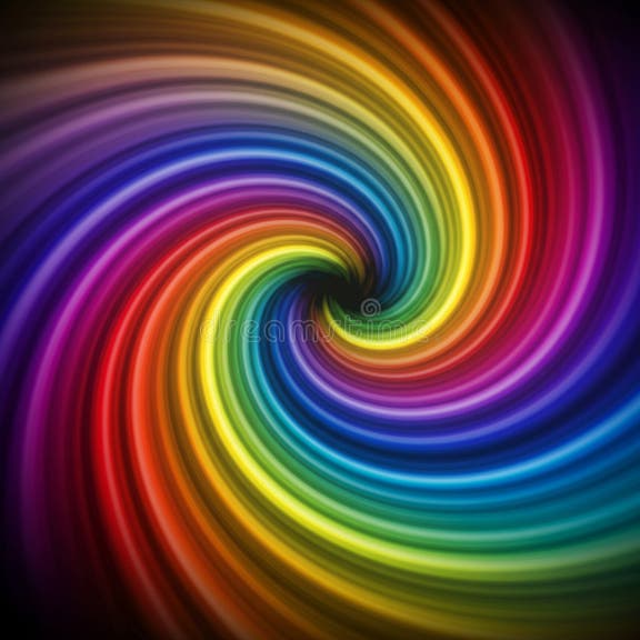 A Vibrant, Abstract Swirl of Colors Forms a Vortex Pattern, Creating a ...