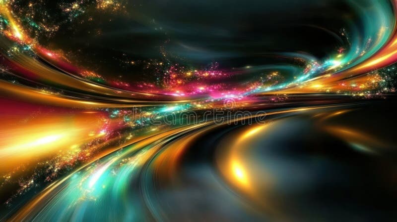 A Vibrant Abstract Swirl of Colors and Lights, Evoking a Sense of ...