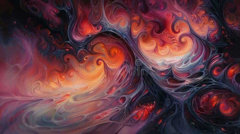 A Vibrant Abstract Swirl of Colors and Shapes, Evoking Emotion and ...