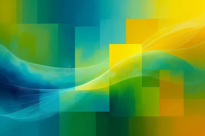 Vibrant Abstract Swirl Pattern in Bright Yellow and Green Tones with ...