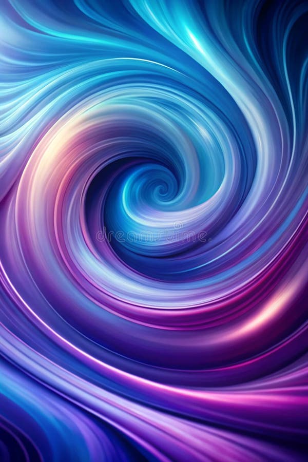 Vibrant Abstract Swirl Pattern with Luminous Blue and Purple Gradient ...