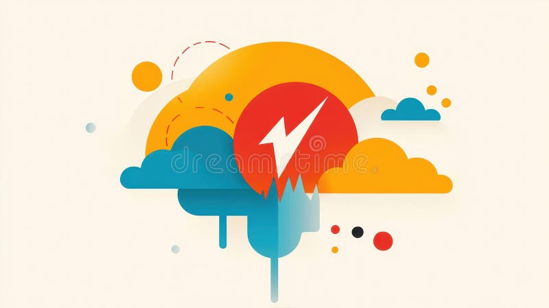 Vibrant Abstract Tech Backdrop with Dynamic Lightning Effects in a Fun ...