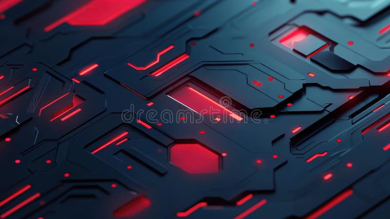 Vibrant Abstract Tech Design Featuring Red Lights, Blending Modern ...