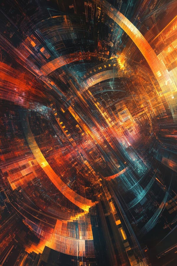 Vibrant Abstract Technology Art: Dynamic Digital Light and Energy ...