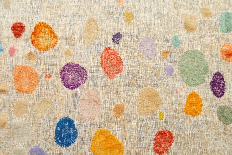 Vibrant Abstract Textile Art with Colorful Dotted Patterns in ...