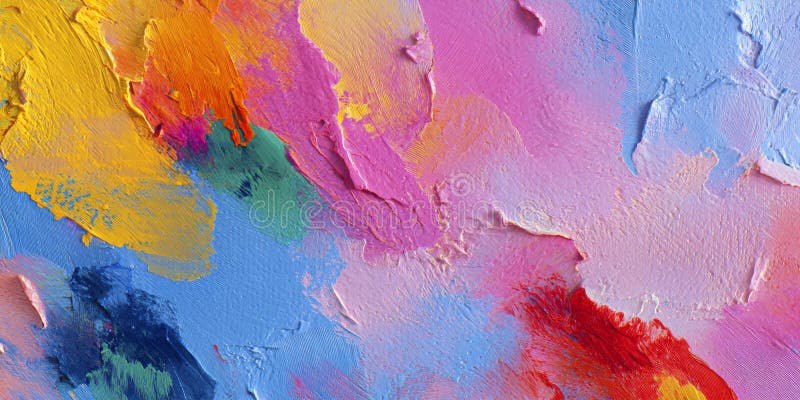 Vibrant Abstract Texture with Bold Colors and Brush Strokes Design ...