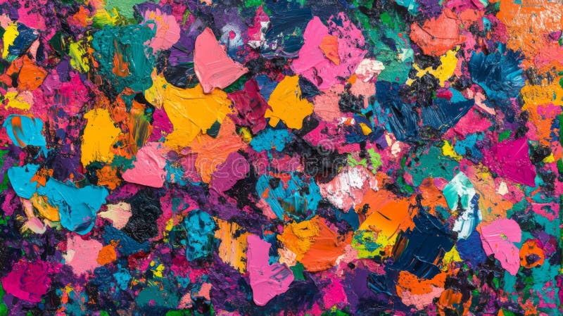 Vibrant Abstract Texture with Multicolored Paint Splatters and Artistic ...