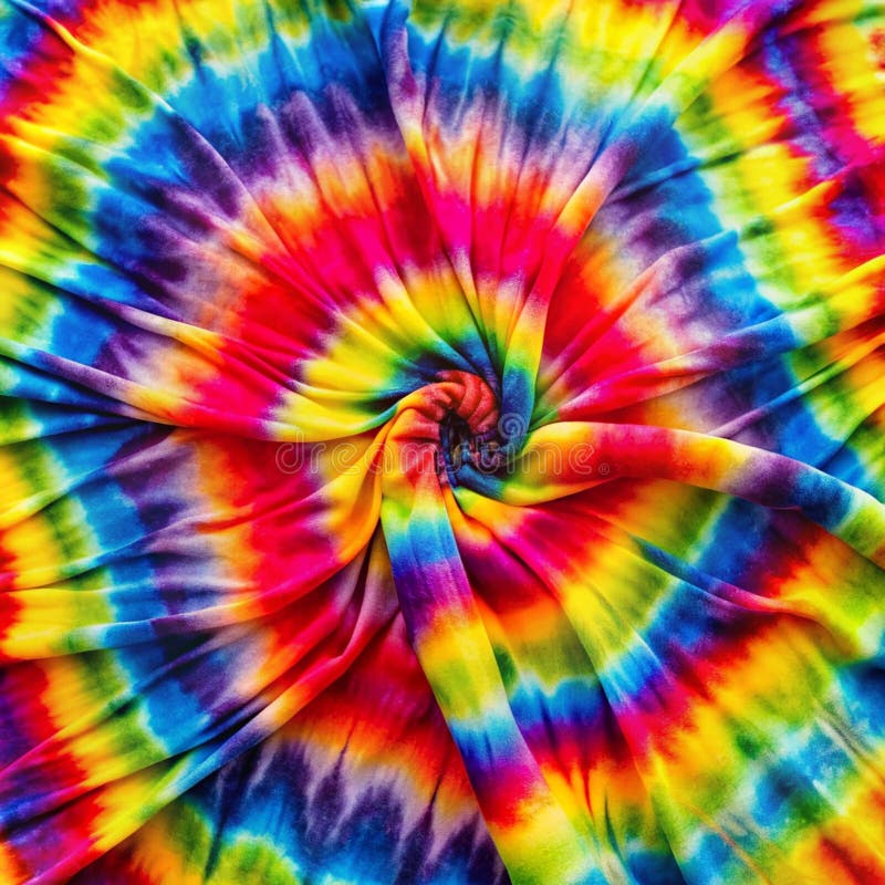 Abstract Tie Dye Neon Multicolor Folded Fabric Cloth Boho Pattern ...