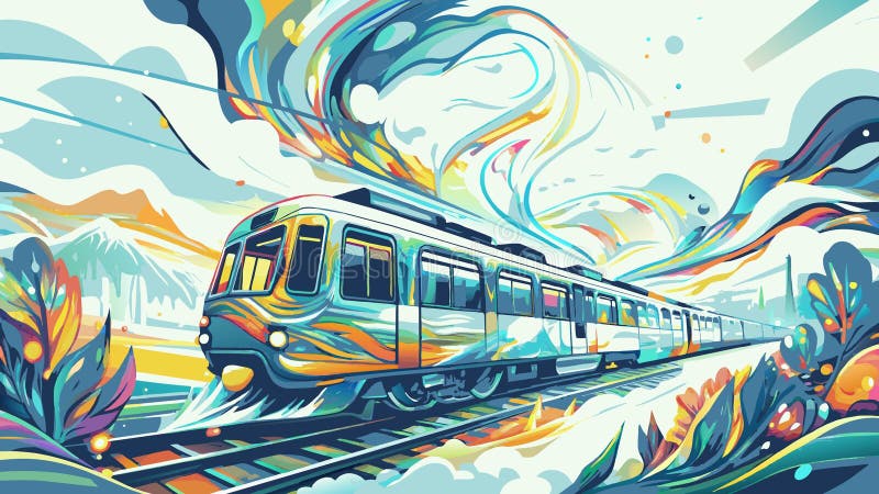 Vibrant Abstract Ocean Waves Illustration in Blue Tones Stock Photo ...