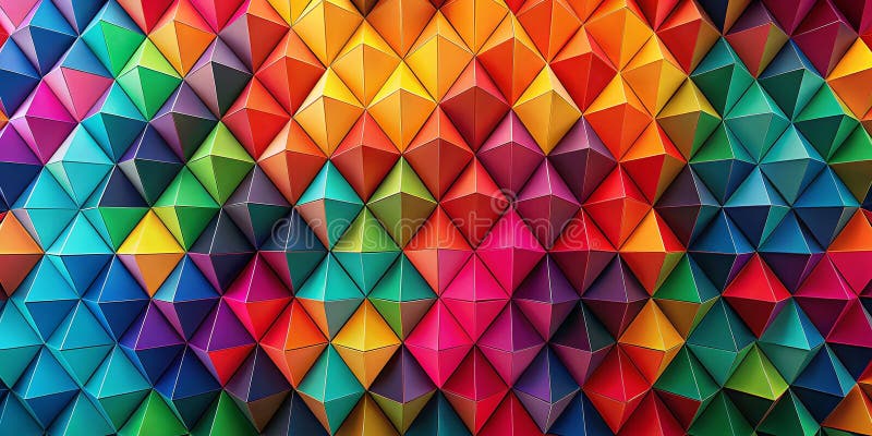 Vibrant Abstract Triangle Pattern Wallpaper Geometric Shapes in Modern ...