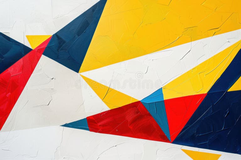 Vibrant Abstract Triangles in Bold Primary Colors Stock Photo - Image ...